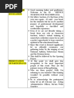 Masters of Ceremony Sample Script - Emcee Script For INSET SEMINAR 2019 ...