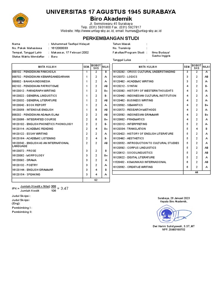Transkrip | PDF | Cognitive Science | Communication