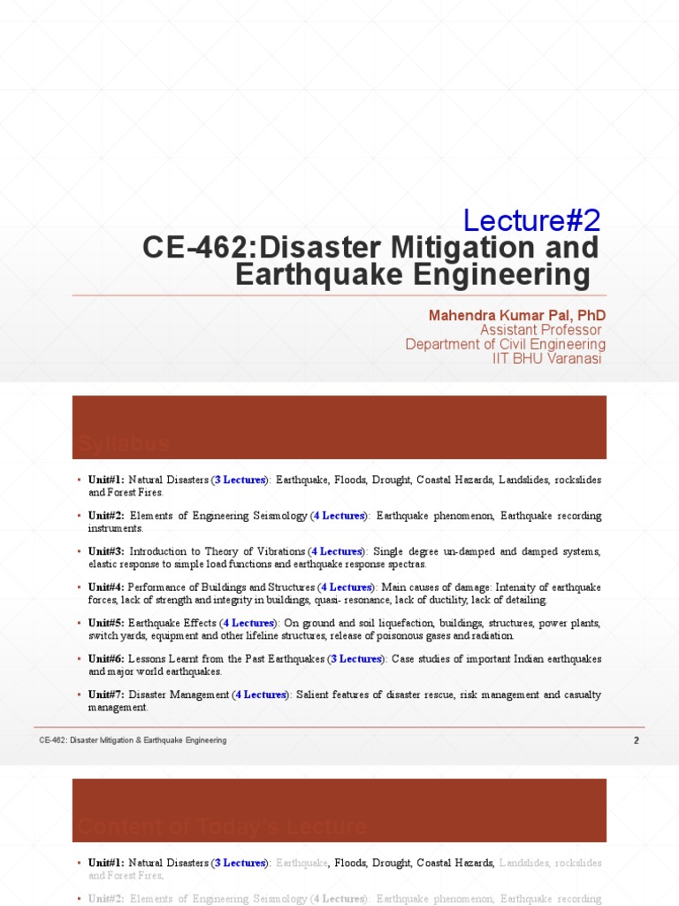 Lecture-02 Disaster Mitigation | PDF | Flood | Drought