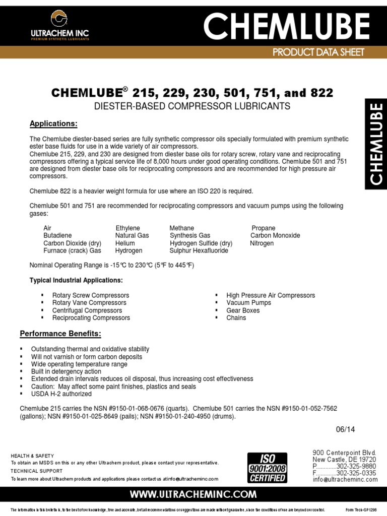 Diester-Based Compressor Lubricants: A Guide to Chemlube's Synthetic ...