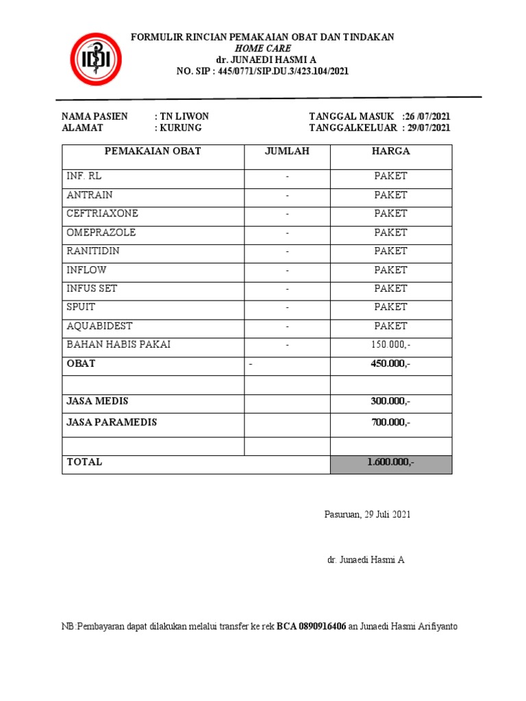 Form HC Administrasi | PDF