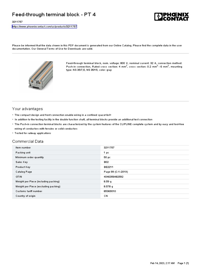 Phoenix Contact 3211757 en | PDF | Insulator (Electricity) | Electrical ...