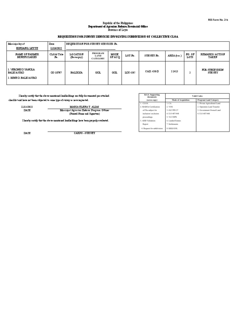 RSS Form No. 2-b - 6205 | PDF