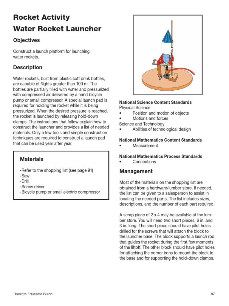 Water Rocket Launcher | Download Free PDF | Rocket | Screw