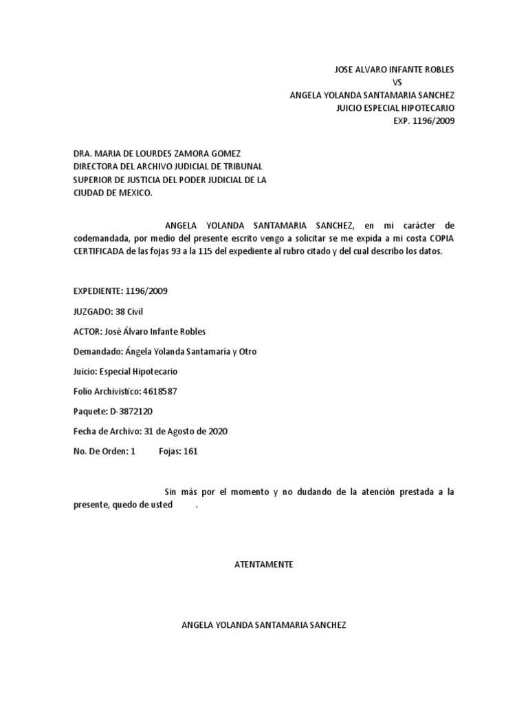 Oficio Copias Certificadas CDMX | PDF