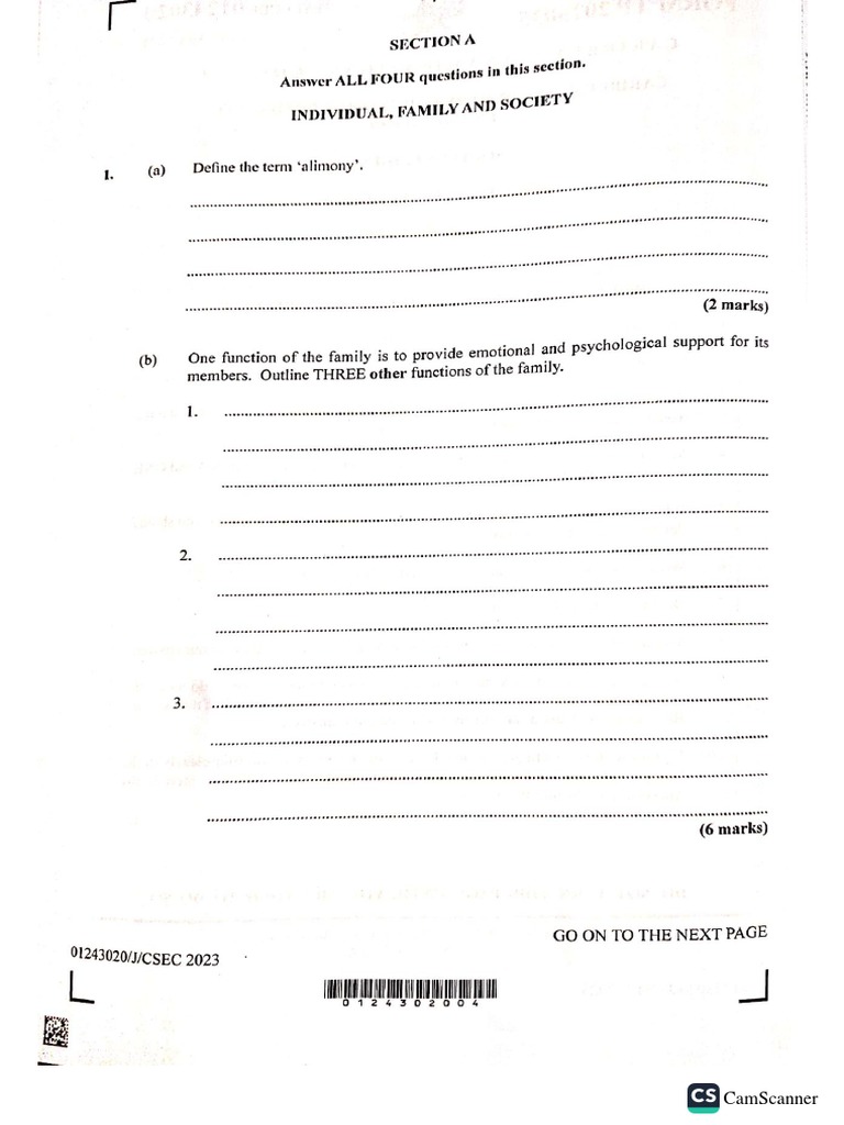 CSEC Social Studies January P2 2023 | PDF