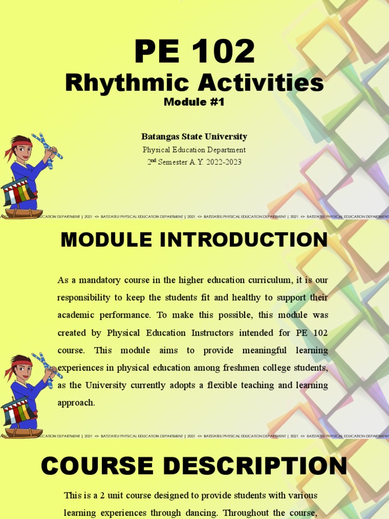 PE 102 Module 2022 2023folk Dance | PDF | Foot | Dances