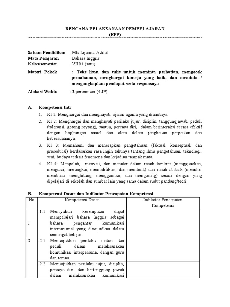 (Unit 1) RPP ATTENTION, PLEASE | PDF