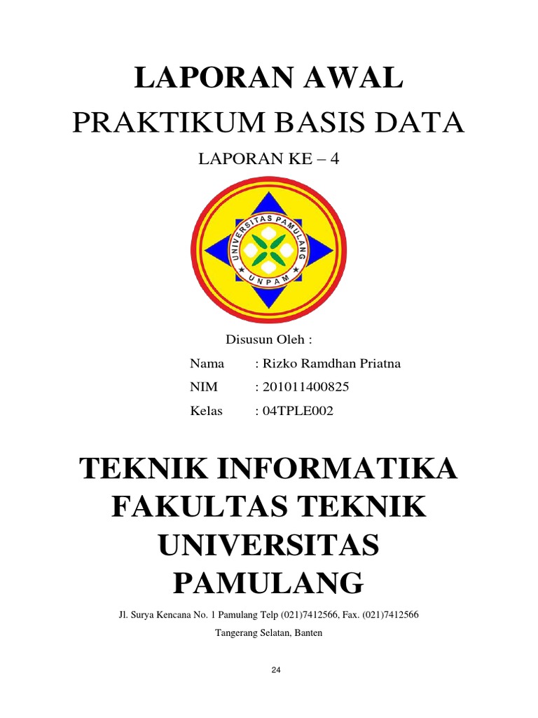 05TPLE002 - Rizko Ramdhan Priatna - Laporan - Praktikum Basis Data - PT4 | PDF | Bisnis