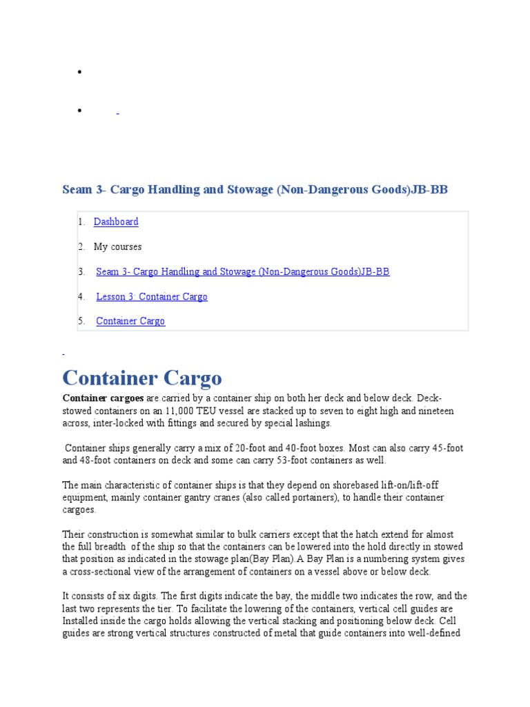 Securing Container Cargoes: A Comprehensive Guide to Container Ship ...
