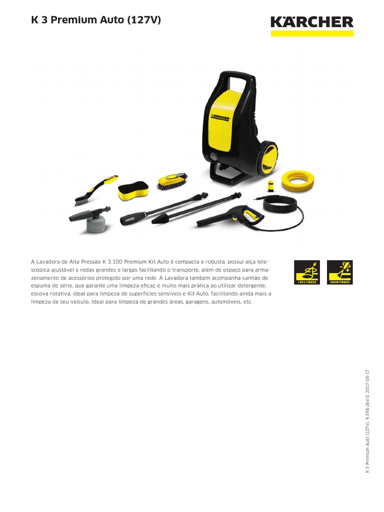 Manual Lavadora Karcher K3 Premium Auto | PDF