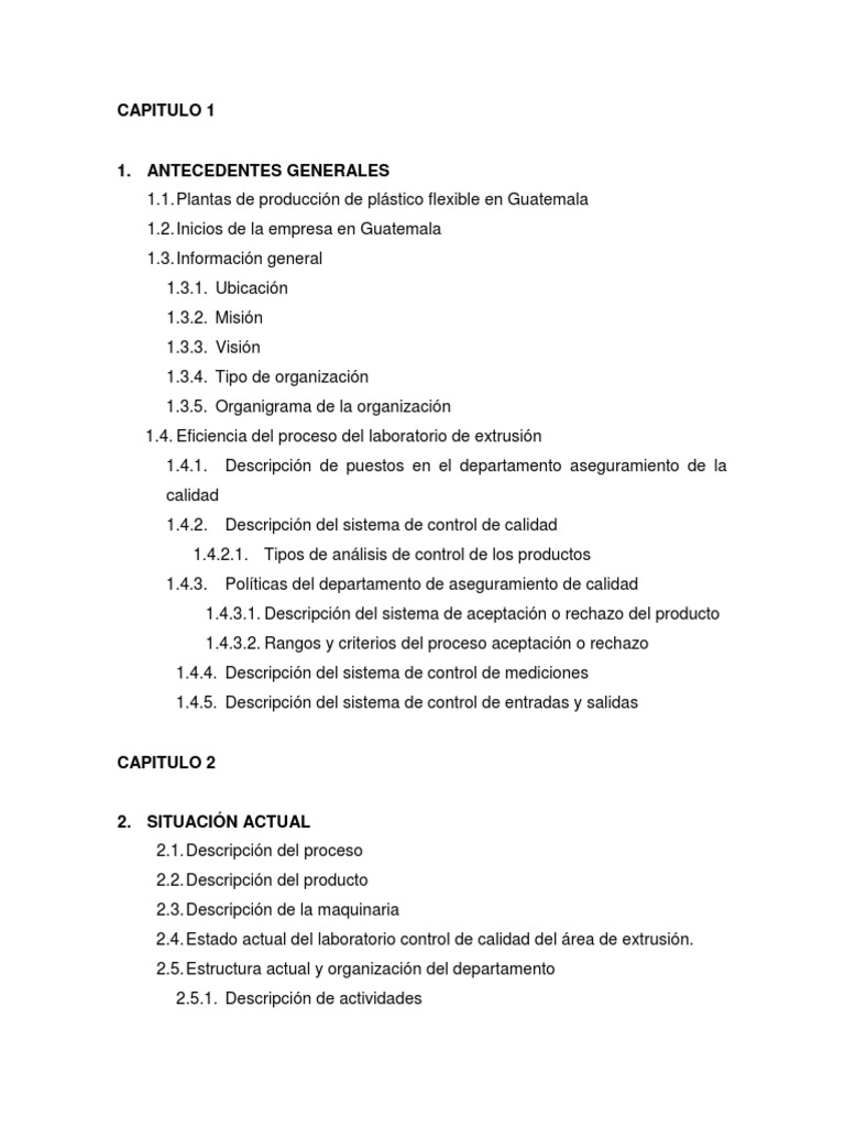 Ca Pitulo 1 y 2 | PDF | Calidad (comercial) | El plastico