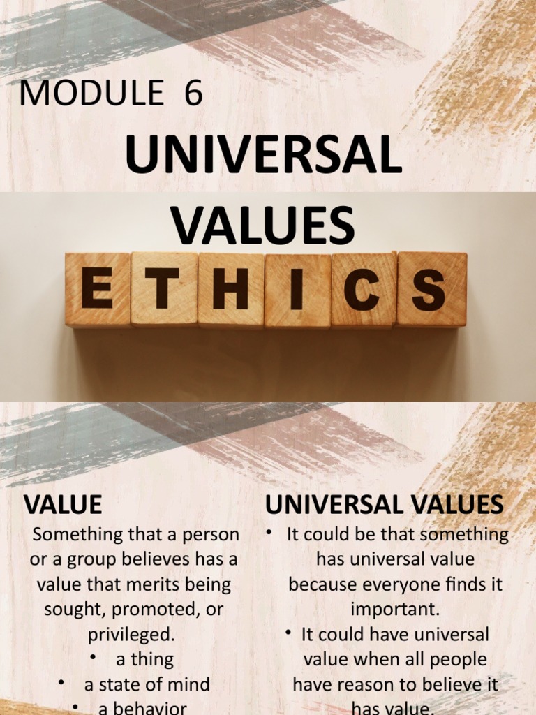 Universal and Filipino Values Explained | PDF | Mind | Reason