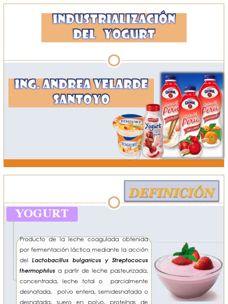Proceso de Elaboración del Yogurt | PDF | Yogur | Leche