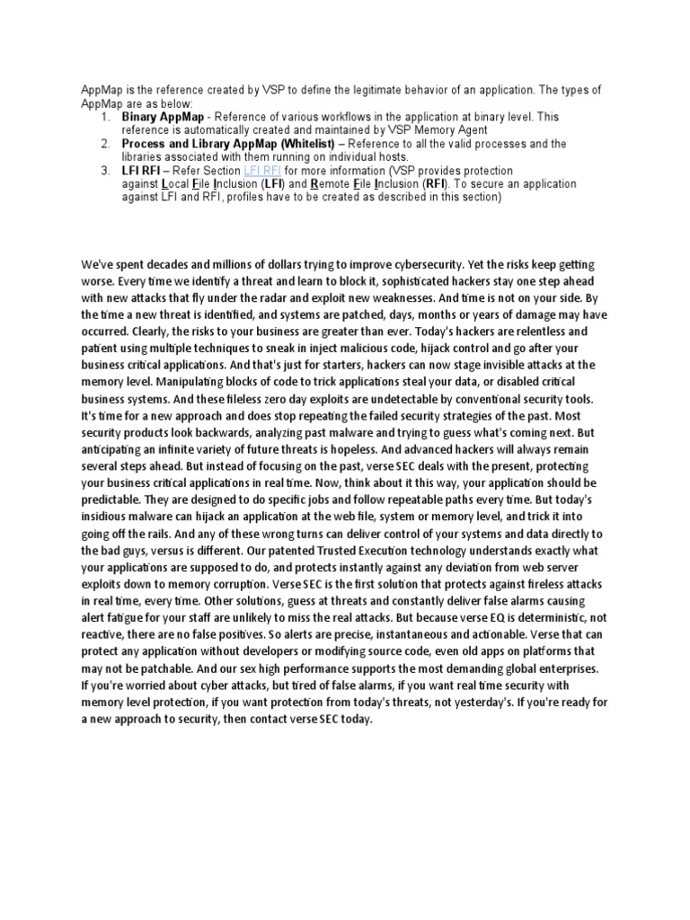 AppMap Is The Reference Created by VSP To Define The Legitimate ...