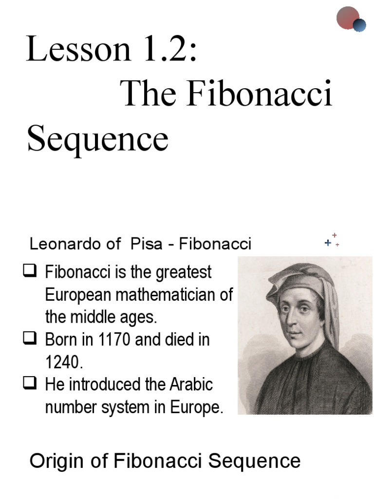 Lesson 1.2 Fibonacci Sequence PPT 1 | PDF | Sequence | Mathematical Objects