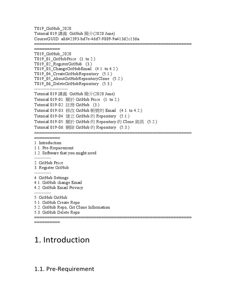 T019 GitHub 2020 | PDF | Software Repository | Software Development