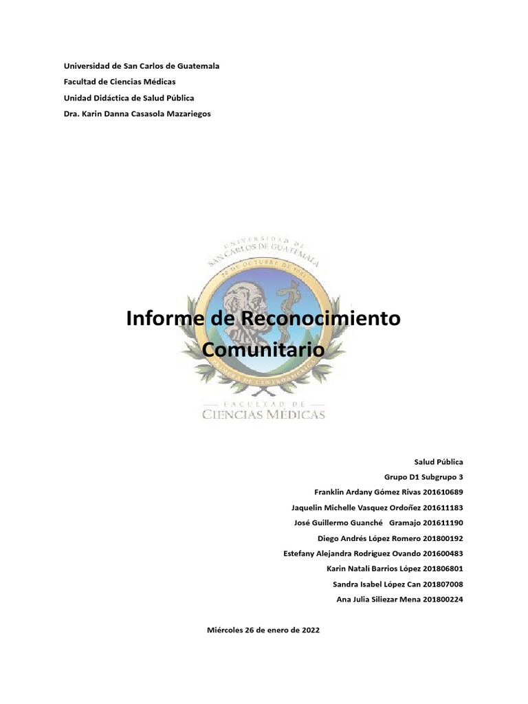 Informe Comunitario Grupo 3 | PDF | Desigualdad social | Discriminación y relaciones raciales