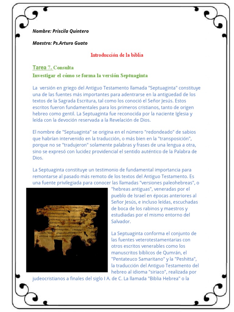 Septuaginta Inv.B | PDF | Septuaginta | Biblia