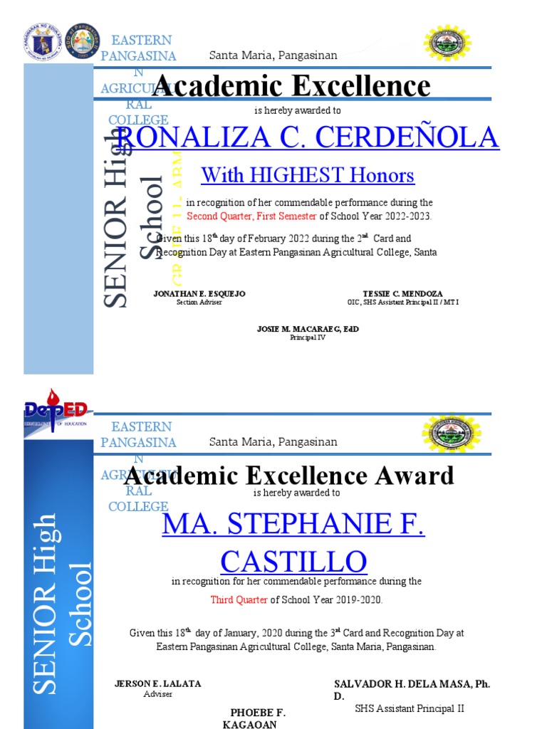 2nd Quarter Certificate | PDF