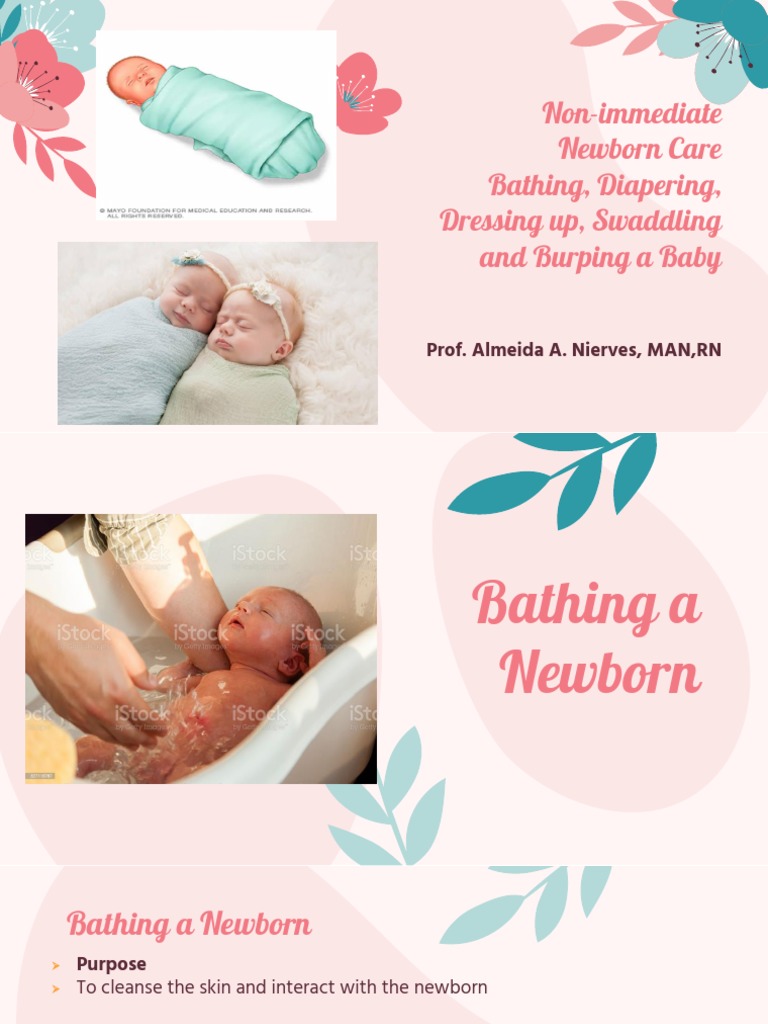 Burping Bathing Diapering and Swaddling | PDF | Diaper | Infants