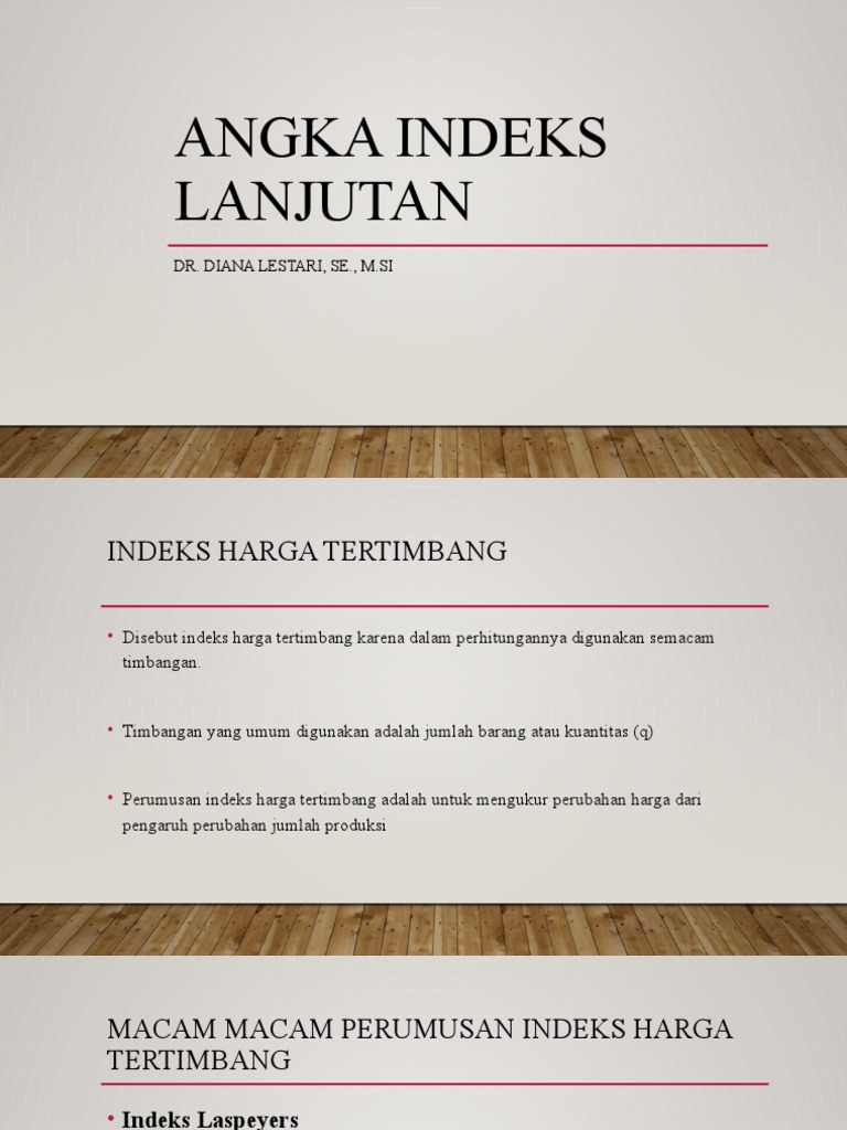 INDEKS HARGA | PDF