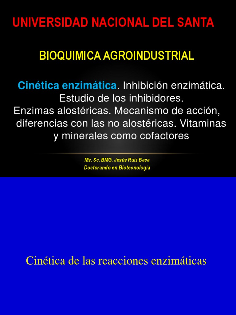 Cinetica Enzimatica | PDF | Cofactor (Bioquímica) | Enzima