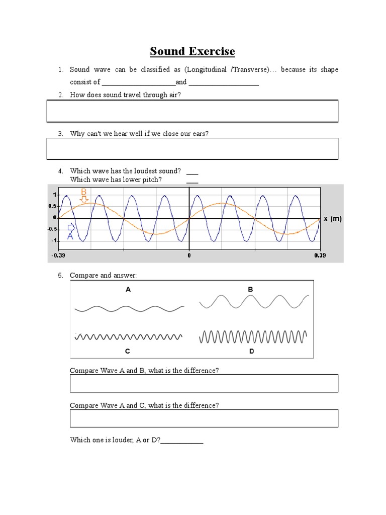 Sound and Music Resonance Worksheet | PDF | Pitch (Music) | Music ...