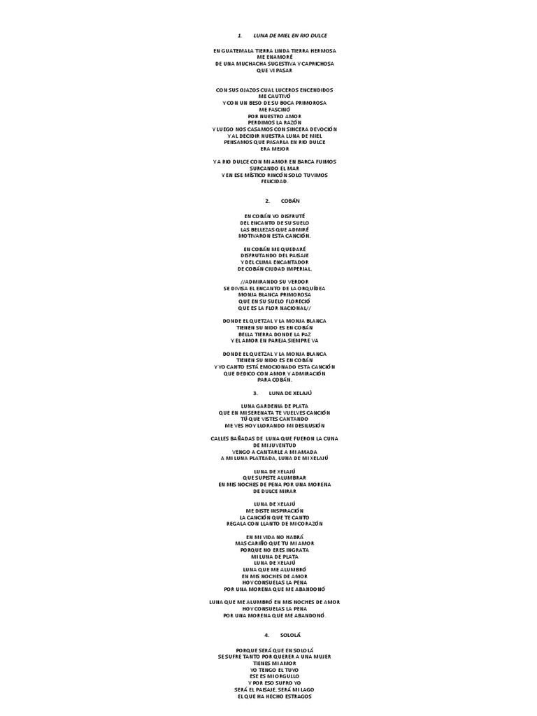 20 CANCIONES GUATEMALTECAS