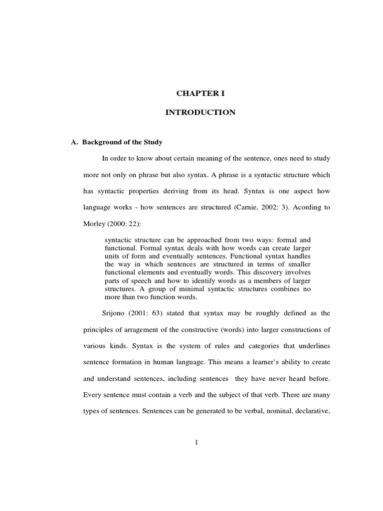 Chapter I | PDF | Syntax | Adjective