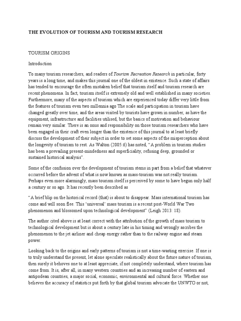 Research Paper On Tourism | PDF | Tourism | Sustainability