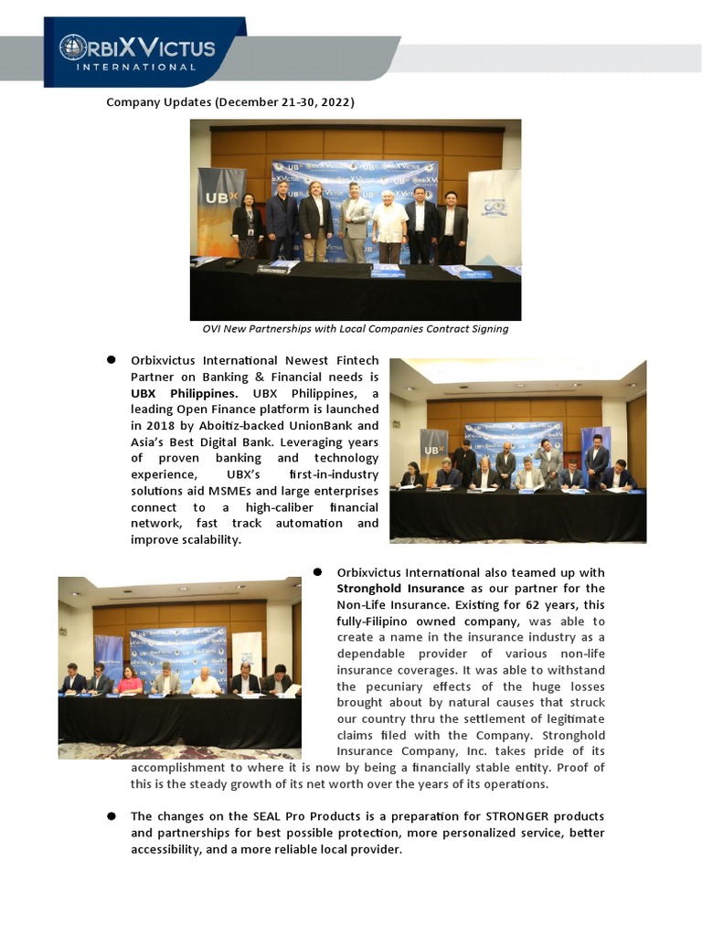 OVI December Company Updates | PDF