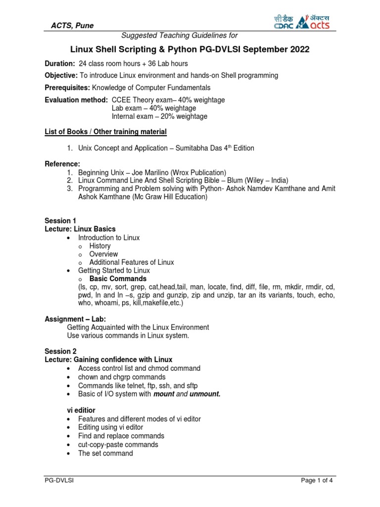 Linux Shell Scripting And Python Pdf Control Flow Programming Paradigms 