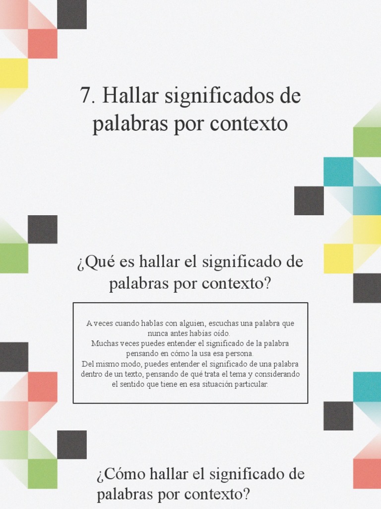 Hallar Significado de Palabras Por Contexto | PDF