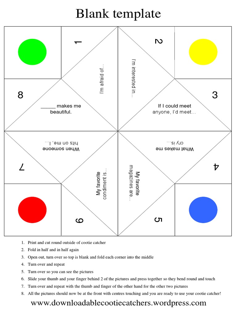 Cootie Catcher - 3 | PDF