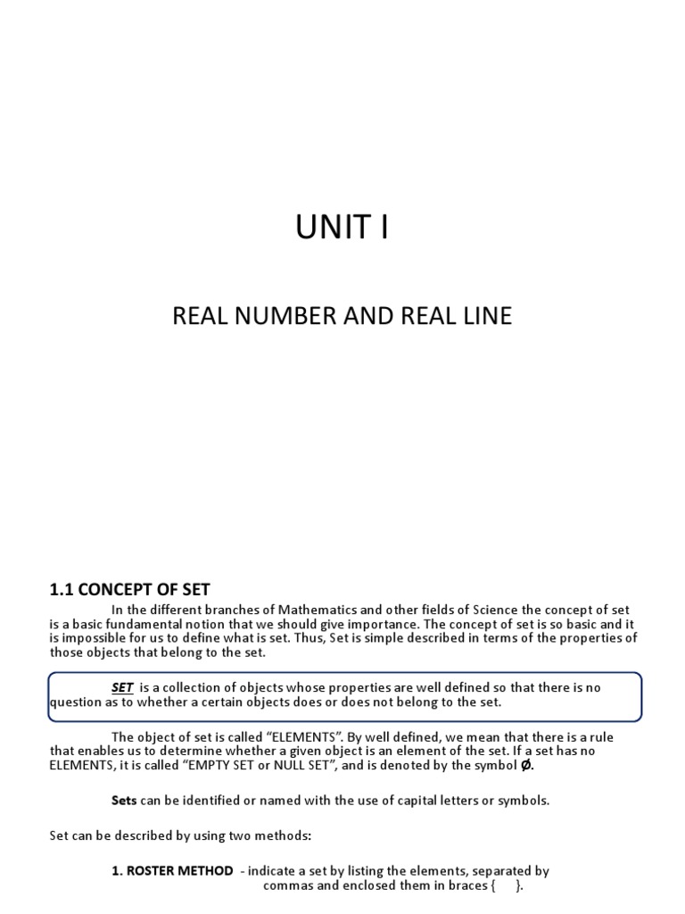 Lesson 1 - Real Numbers and Integer Exponent | PDF | Set (Mathematics ...