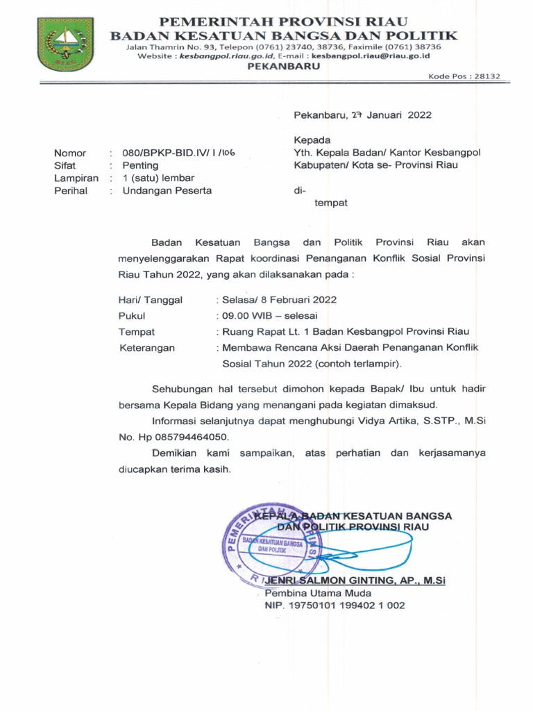 Undangan PKS Awal 2022 | PDF