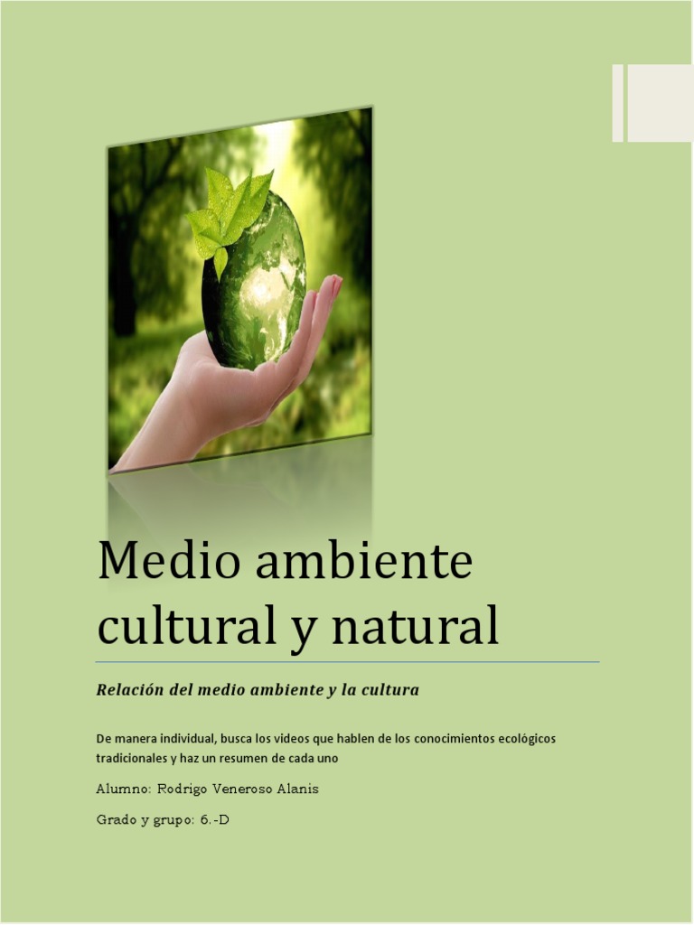 Medio Ambiente Cultural y Natural | PDF | Entorno natural | Conocimiento