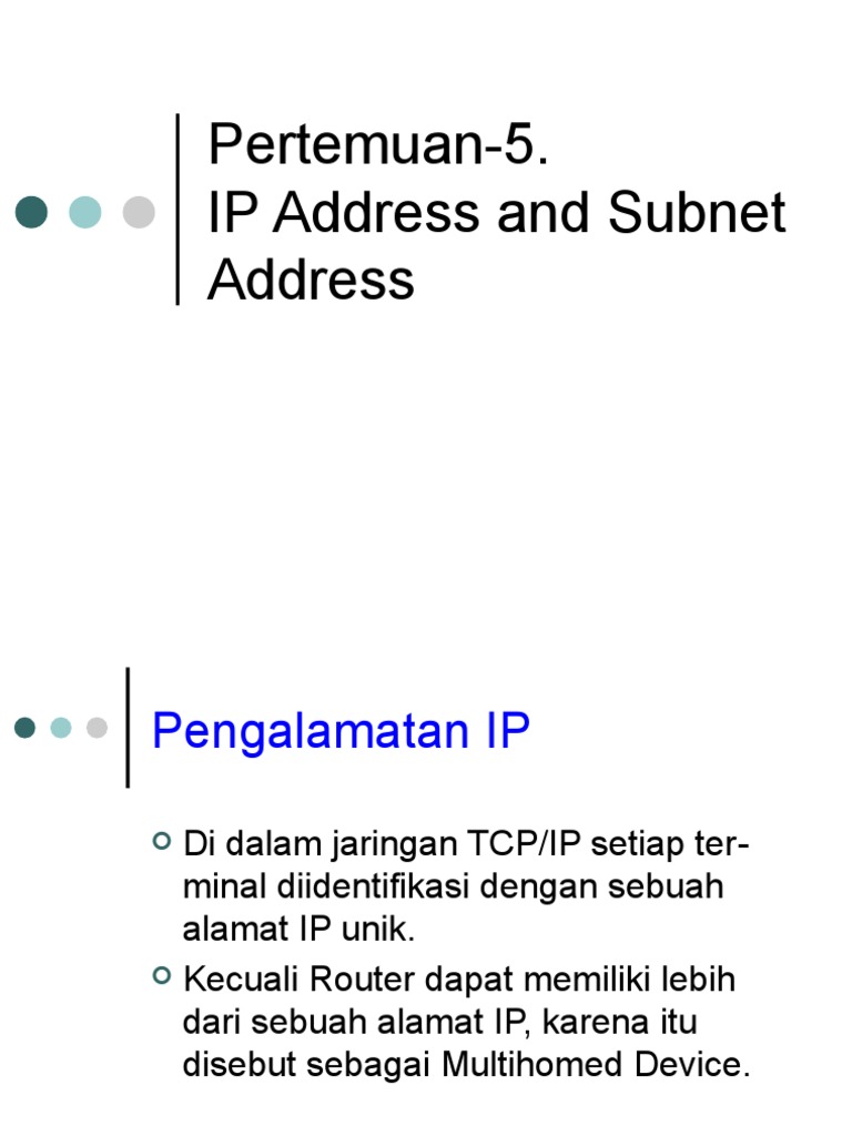 Panduan Pengalamatan IP & Subnetting | PDF | Komputer
