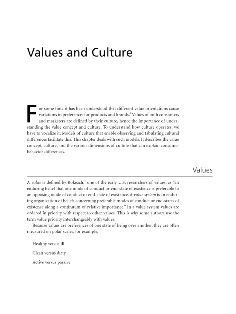 Values and Culture | PDF