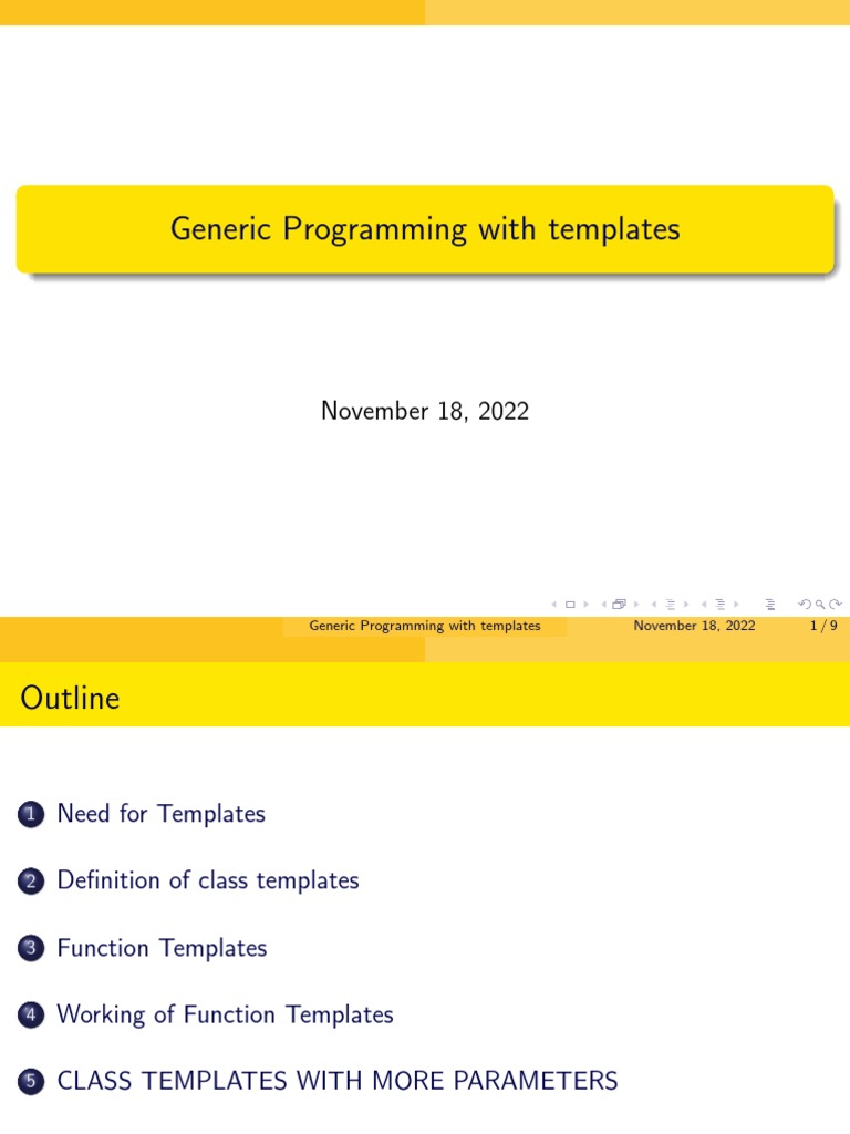 Templates Pdf Parameter Computer Programming Programming