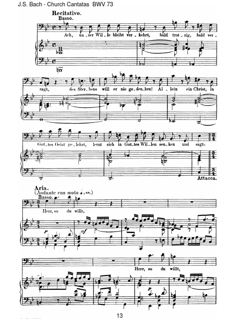 J.S. Bach - Church Cantatas | PDF