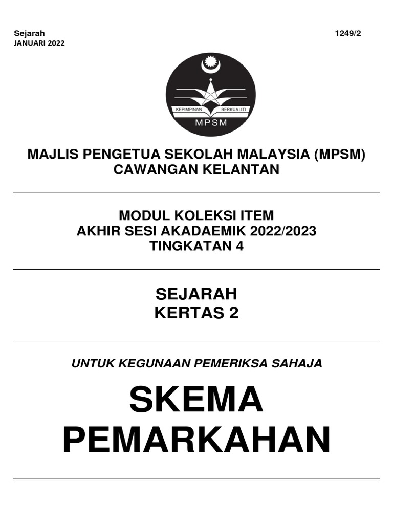 Skema Sej K2 T4 | PDF