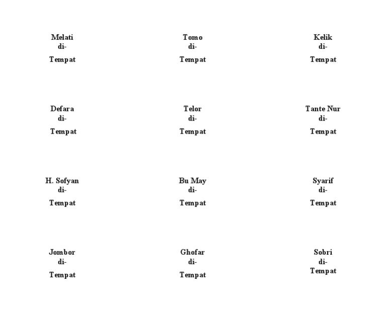 Label Undangan Tom and Jerry 103 | PDF