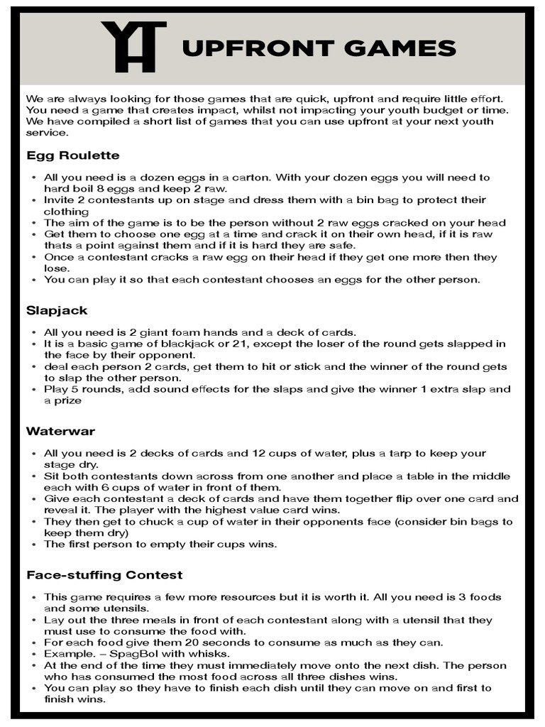 Upfront Games | Download Free PDF | Games Of Mental Skill | Gaming Devices