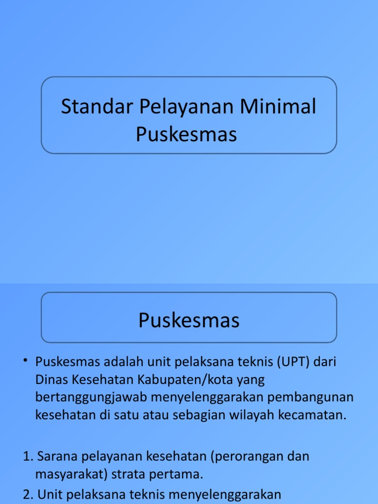 SPM Puskesmas PPT | PDF