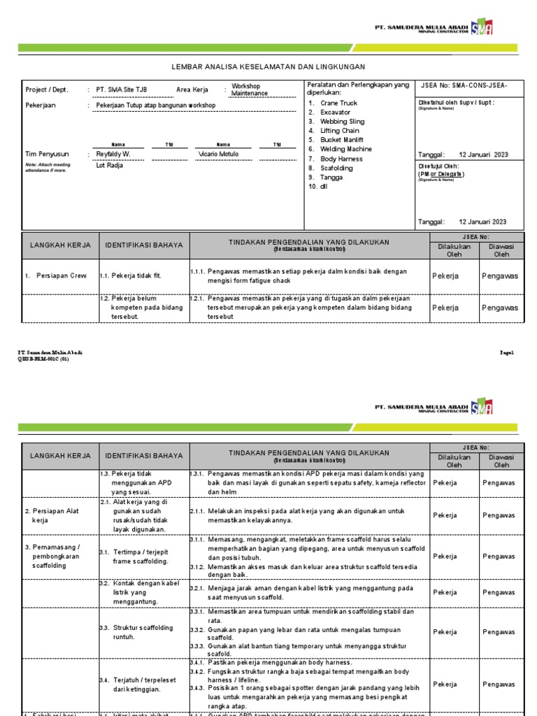 JSEA-Tutup Atap Workshop | PDF