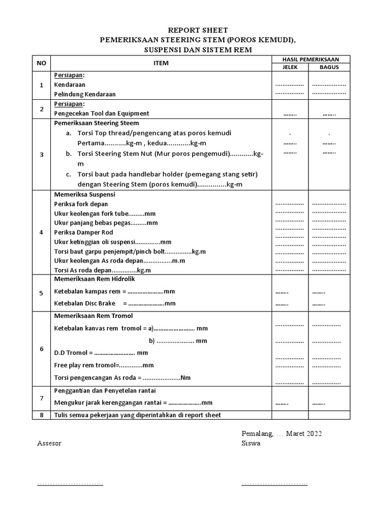 Report Sheet Job 3 | PDF