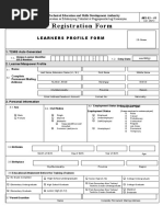 MIS0301v2020 - UPDATED LEARNERS PROFILE FORM | PDF | Disability