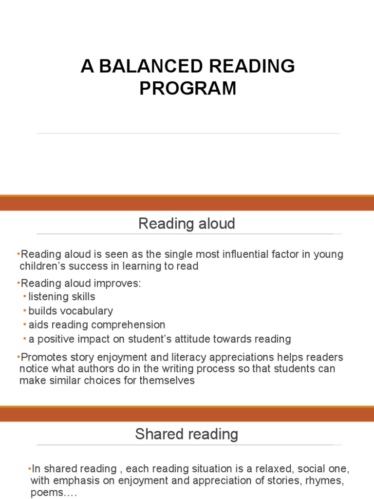 A Balanced Reading Program | PDF | Career & Growth